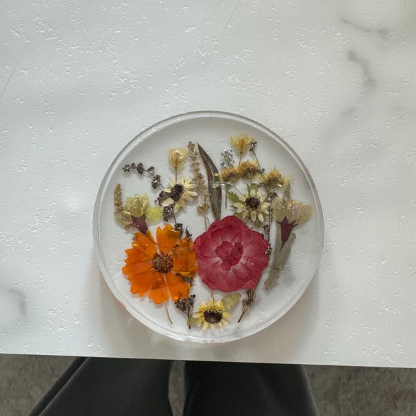 Natural Flowers Coasters,colorful Pressed Real Floral Outdoor Coaster ...