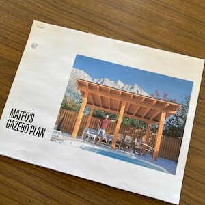 13x16 Gazebo Timber Frame Plan, PDF Plan 3D Sketchup File Included Full ...