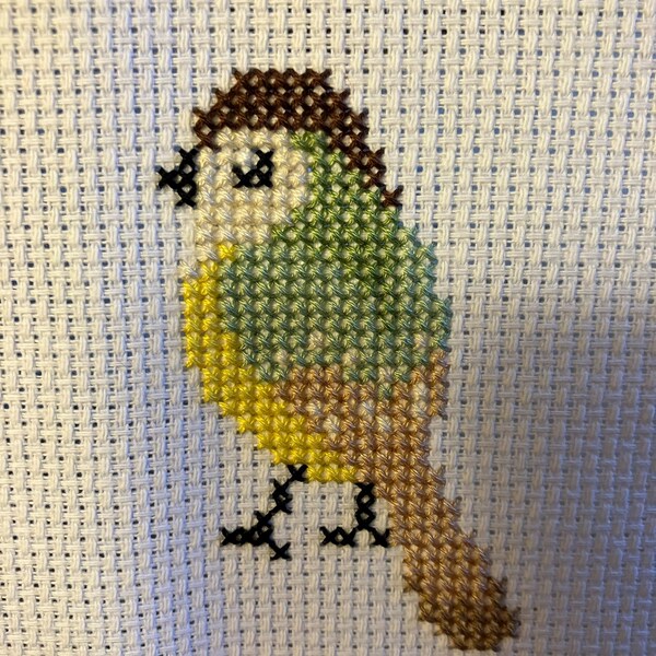 Mini Cross Stitch Pattern. Little Bird. Counted Cross Stitch Chart ...
