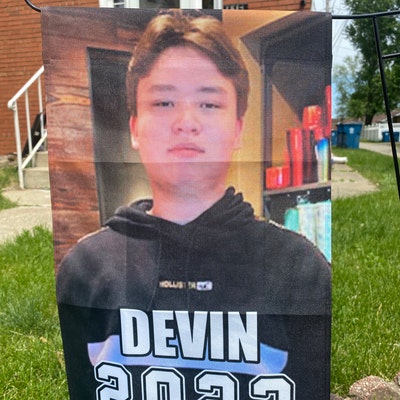 Senior Photo Garden Flag, Senior Flag, Personalized 2024 Senior Sign ...