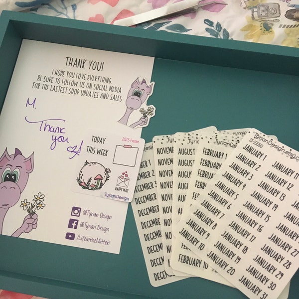 Monthly Days Stickers | 1-31 (varies by Month) Stickers | 3.5 X 5 ...