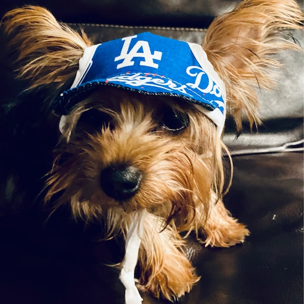 Dog Hat - Dodgers Sports Fabric - Etsy