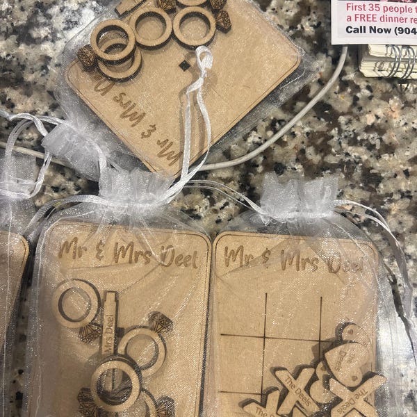 Personalised Table Wedding Games | Unique Wedding Favours | Ring Toss ...