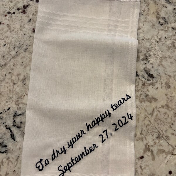 Elegant Lace Wedding Handkerchief, Embroidered Wedding Napkins, Father ...