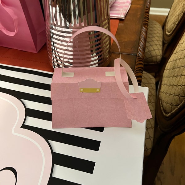 Fashion Party. 5 Fashion Handbag Favor Boxes. Printable Party Favor Box ...