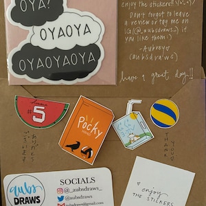 Oya Oya Sticker Glossy and Matte Vinyl Anime Inspired Sticker - Etsy