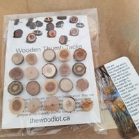 20 Wood Thumb Tacks - Natural Wood Pushpins for Your Home or Office ...
