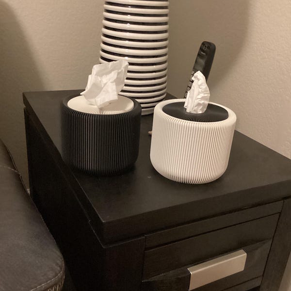 Minimalist Tissue Box Cover | Refillable Compact Tissue Holder Pod ...