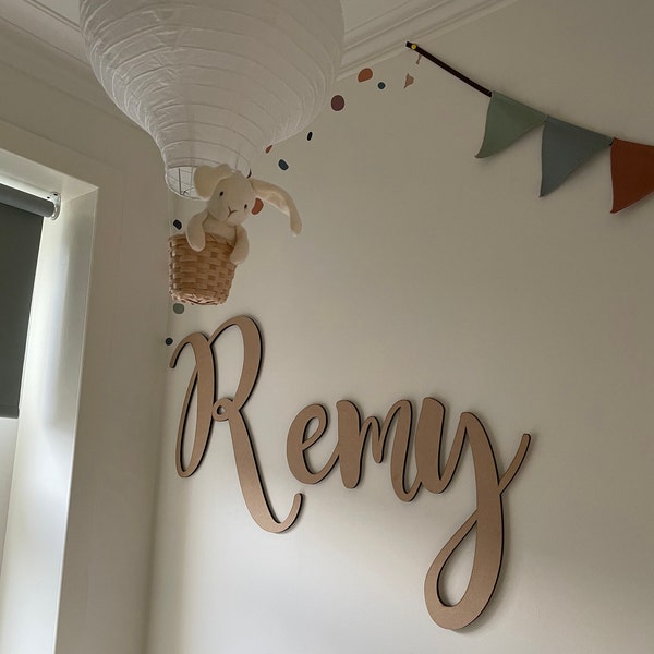 Personalised Wooden Name Sign Small to Extra Large Wall Sign, Nursery ...