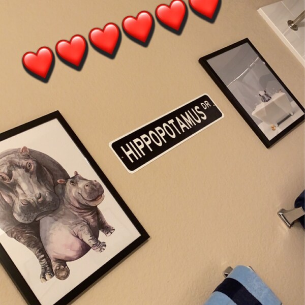 Hippopotamus, Hippopotamus Gift, Hippopotamus Sign, Hippopotamus Decor ...