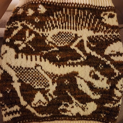 Fossil Frenzy Cowl Pattern, Dinosaur Cowl, Knitting Pattern, Digital ...