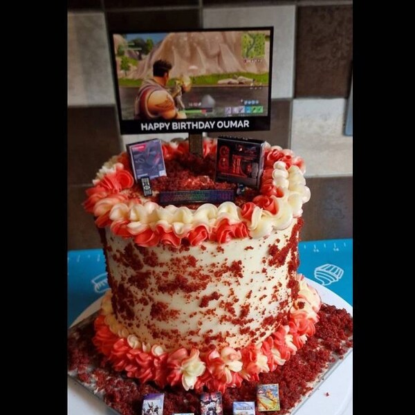 Gaming PC Birthday Cake Toppers | PERSONALISED Set | Custom Image ...