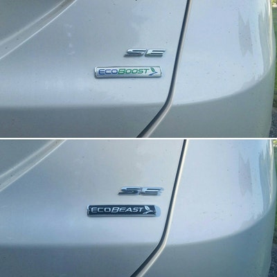 Gel Coated domed FORD ECOBEAST Emblem Overlays Ecoboost Eco Boost ...