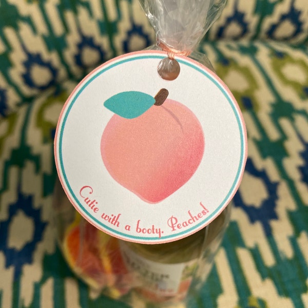 Peach Favor Tags (set of 24) - Sweet as a Peach - Etsy