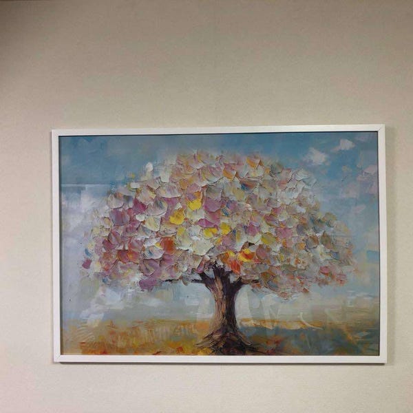 Tree Ring Canvas Painting, Original Art on Canvas, Tree Ring Art ...