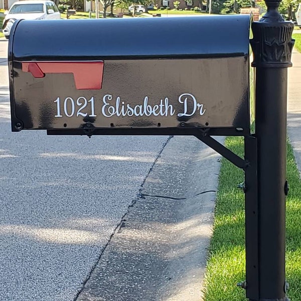 Mailbox Address Vinyl Decal, Numbers Address Vinyl Lettering ...