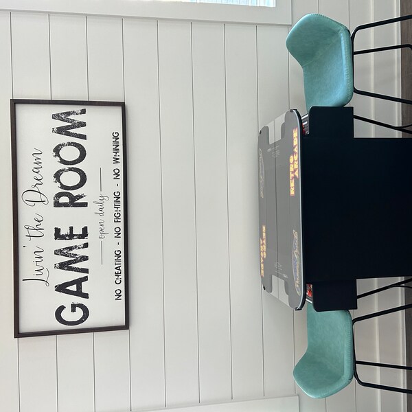 Personalized Game Room Sign, No Cheating No Fighting No Whining, Family ...