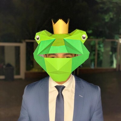 FROG Mask Make Your Own Frog Full Head Mask From Card, Using This PDF ...