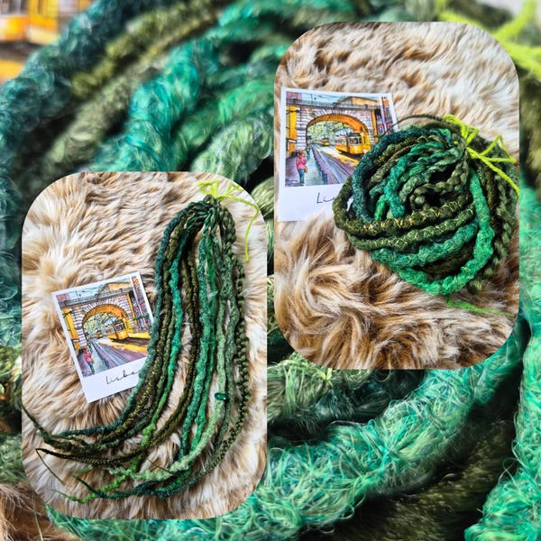 White Blonde Dreadlock Extensions Double or Single Ended, Synthetic ...