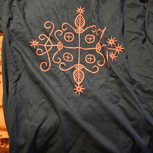 Handmade Ogoun Veve Altar Tile | Haitian Vodou Symbol | Strength ...