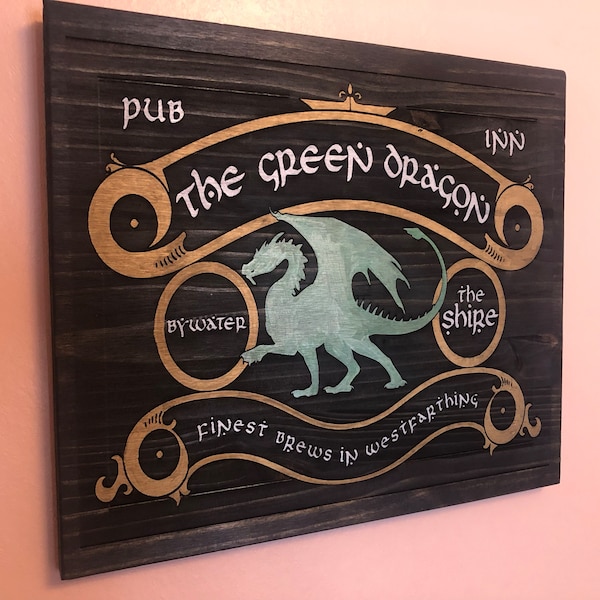 Green Dragon Pub/inn Sign - Etsy