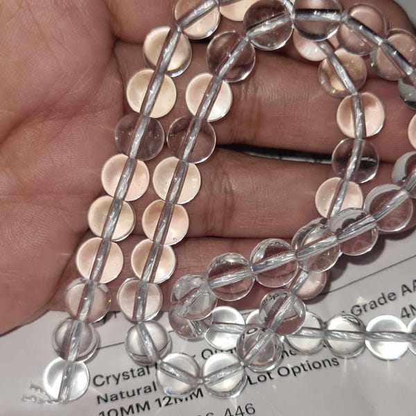 Crystal Clear Quartz Beads Brazil Grade AAA Genuine Natural Gemstone ...