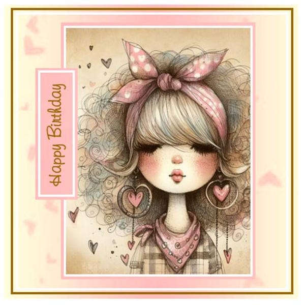 Digital Prints of Four Whimsy Girls With Purses and Pearls. Cute Prints ...