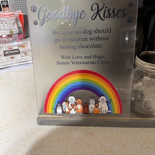 Compassion Sign for Vet Office, Acrylic Goodbye Kisses Decor - Etsy