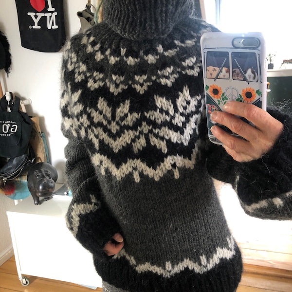 Christmas Chunky Wool Sweater in Nordic Style Made by Molimarks - Etsy