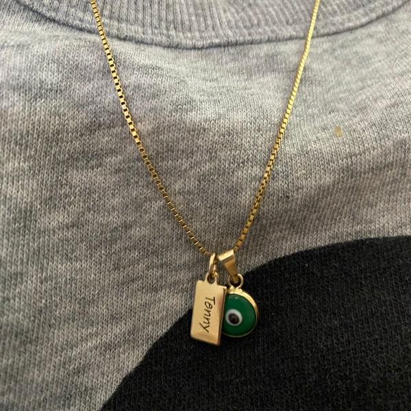 Personalized Mini Tag Charm • 14K Gold Filled Tag or 925 Sterling ...