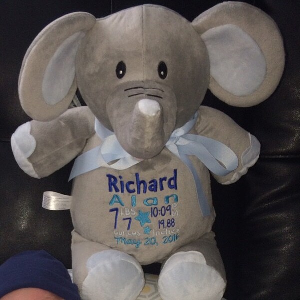 Baby Cubbies Personalized Stuffed BLUE Bear - Adorable Baby Gift! - Etsy