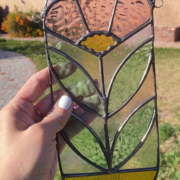 Botanical Stained Glass Pattern, Stained Glass Patterns, Digital ...