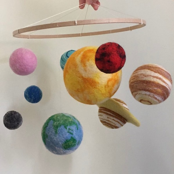 Solar System Planet Baby Mobile for Space Themed Nursery - Etsy
