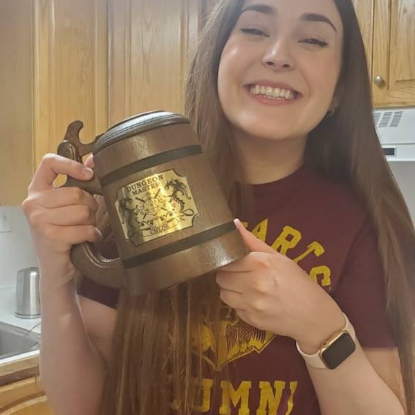 Dungeon Master Personalized Mug With Lid, Dungeons and Dragons, Because ...