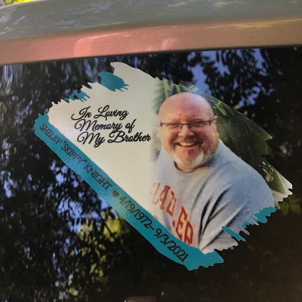 Loss of Loved One Memorial Car Sticker in Loving Memory Personalized ...