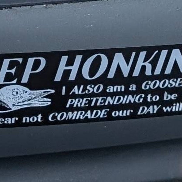 Keep Honking! Goose Espionage Bumper Sticker - Etsy