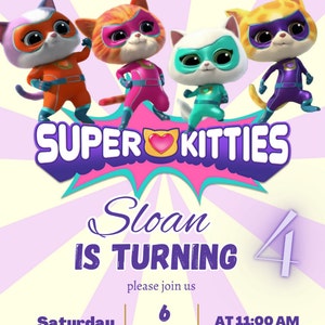 Editable Super Kitty Thank You Tag Kitties Birthday Thank You Tag ...