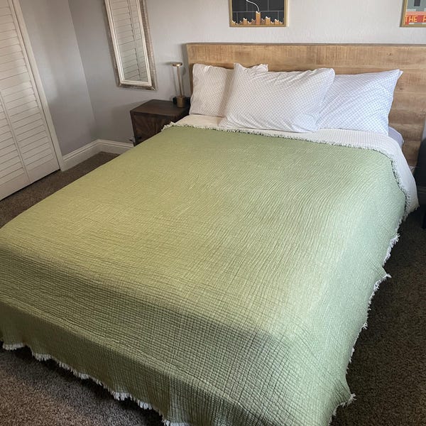 Organic Turkish Cotton Muslin Bedding Set, Oversized Custom Size Muslin ...