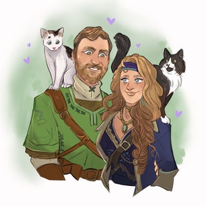 Chibi Cute Dnd Cartoon Custom Character, Digital File, Dnd Fantasy ...