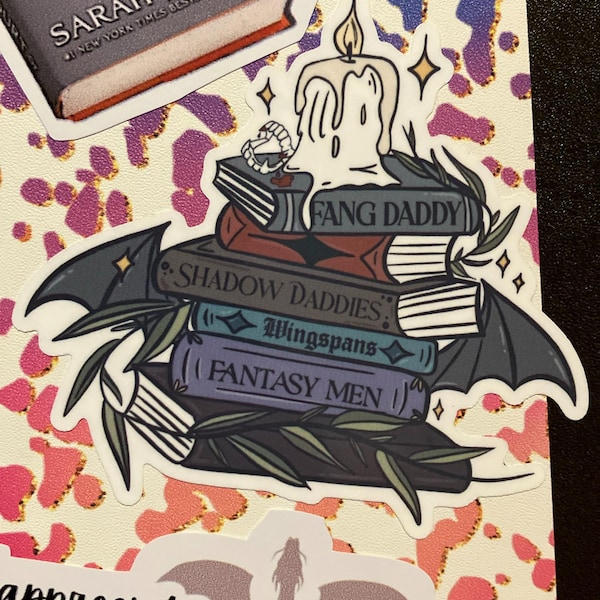 Fantasy Bookstack Sticker / Bookish Sticker / Bookish Merch / Kindle ...