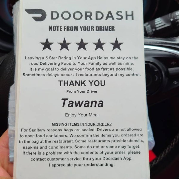 350 Personalized Labels Doordash, Grubhub, Ubereats, Spark Delivery ...