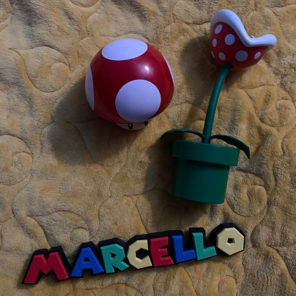 Custom Mario Style Name Sign | Personalized Desk Sign | Boy Gift for ...