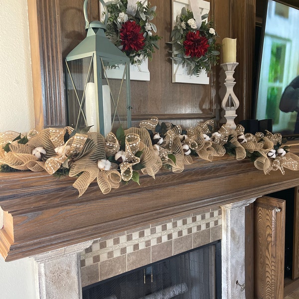 Grennery Garland, Garland With Lights, Spring Garland, Spring Decor ...