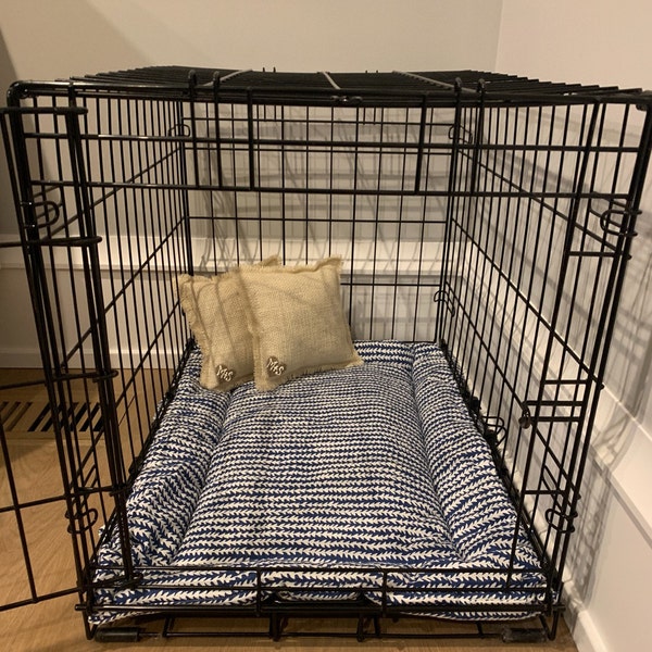 Crate Pad, Gray Crate Bed, Modern Crate Mat, Boho Crate Pad, Pet Crate ...