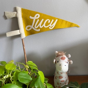 Custom Script Mini Felt Pennant - Etsy