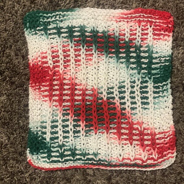 KNITTING PATTERN - Fields and Furrows Dishcloth, Knit Dishcloth Pattern ...