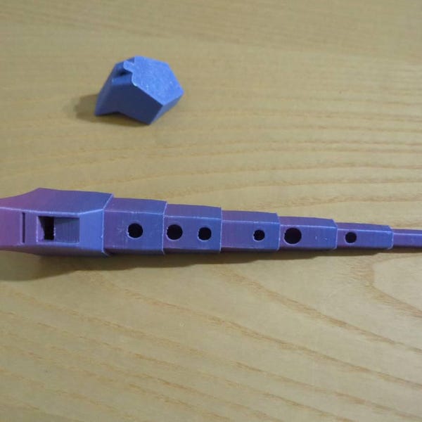 Quiet Tune Drone Flute 3D Files - F# Natrual Minor Scale Whistle ...