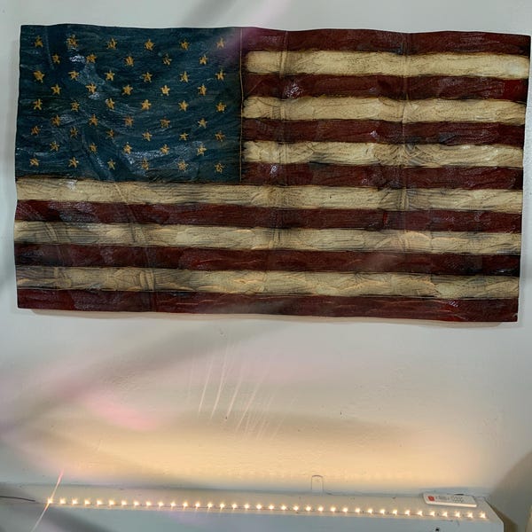 Textured Wood Wavy Flag Large - Etsy