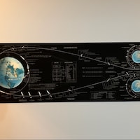 Nasa's the Apollo Lunar Landing Chart Space Exploration Wall Map ...