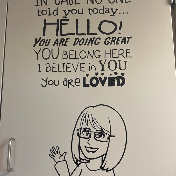 Classroom Door Decal Decor Positive Affirmations in Case No One Told ...